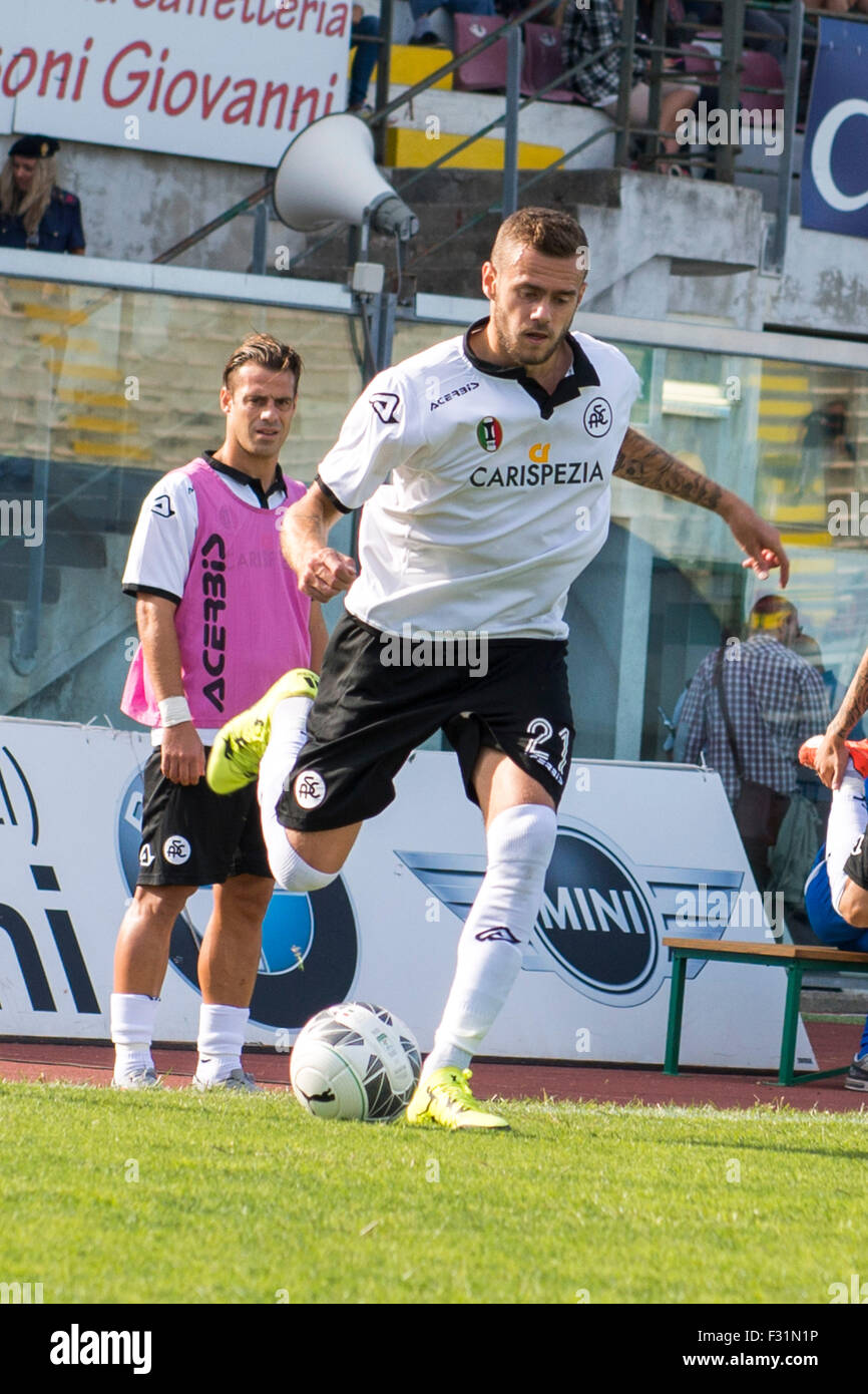 Livorno, Italy. 26th Sep, 2015. Ivan Martic (Spezia) Football/Soccer ...
