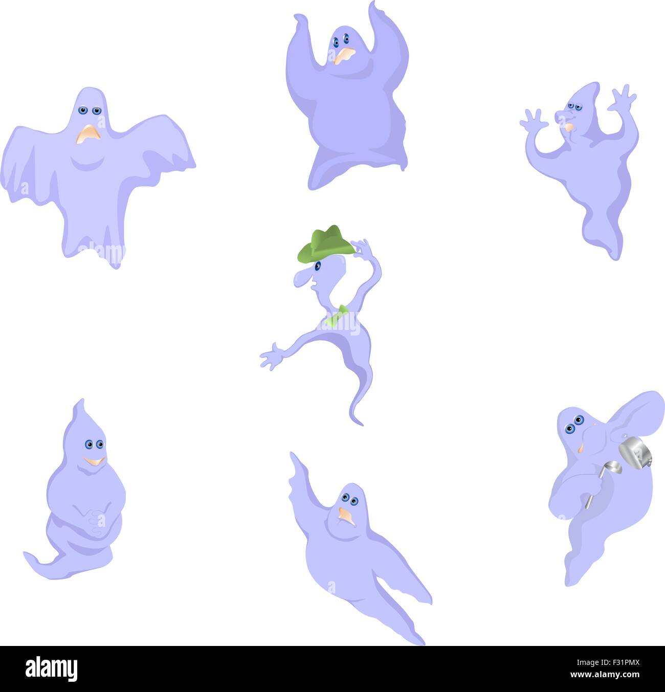Ghosts on Halloween Stock Vector Image & Art - Alamy