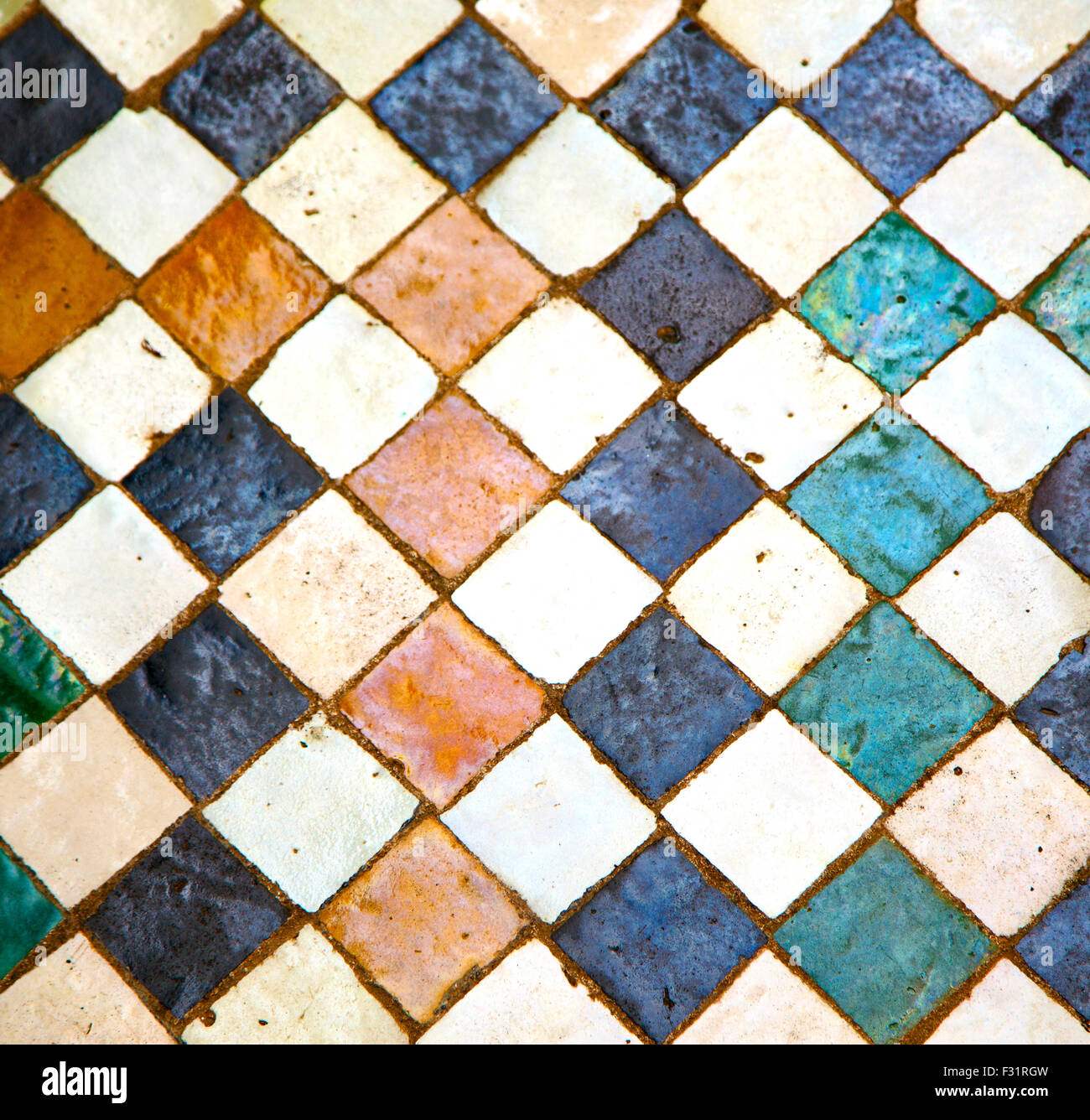 abstract morocco in africa tile the colorated pavement background ...