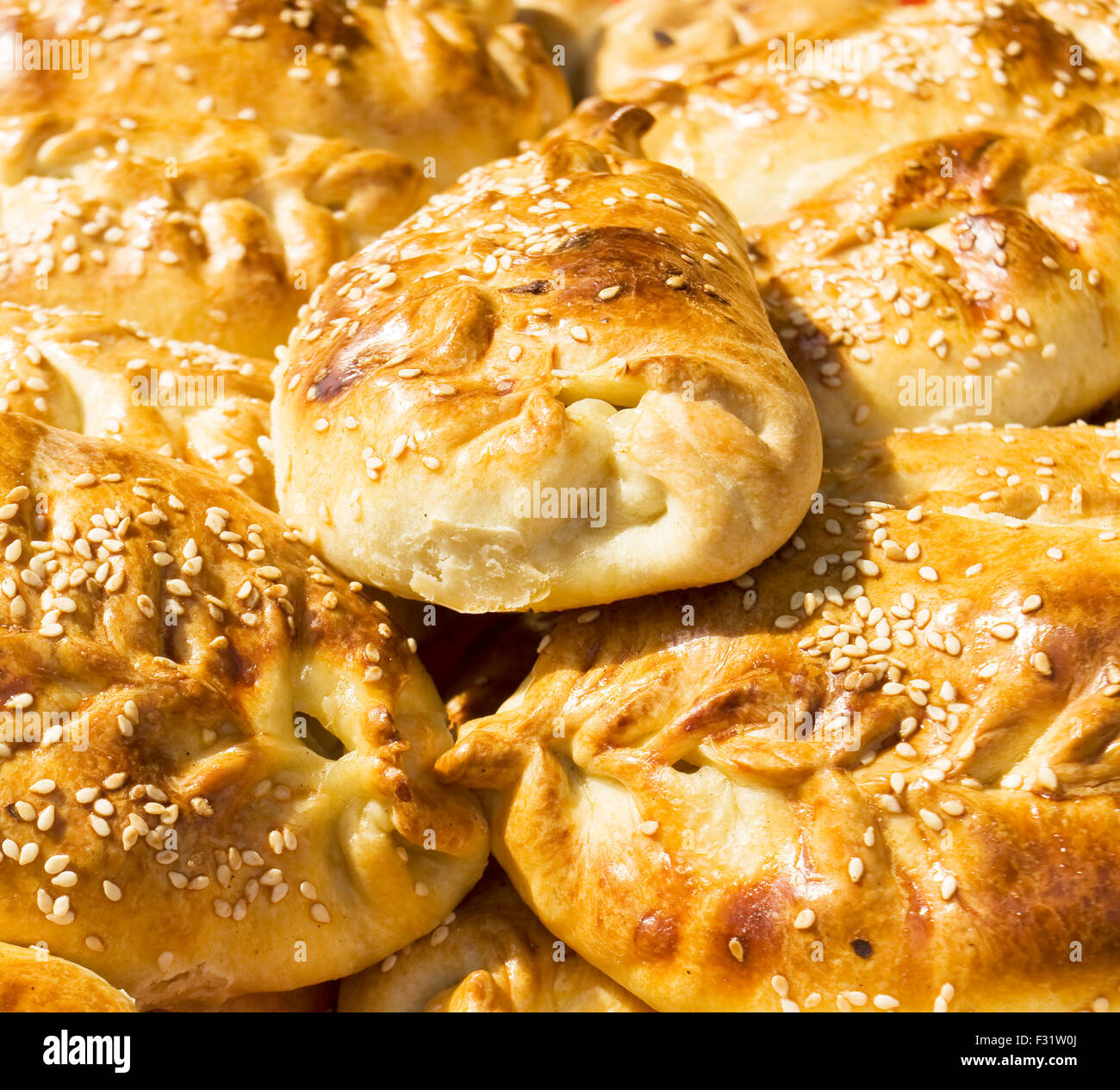 Many little pies, close view Stock Photo - Alamy