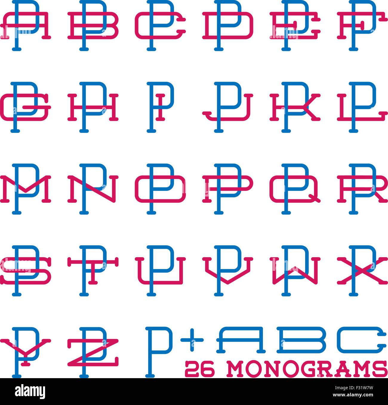 Two letter monogram hi-res stock photography and images - Alamy