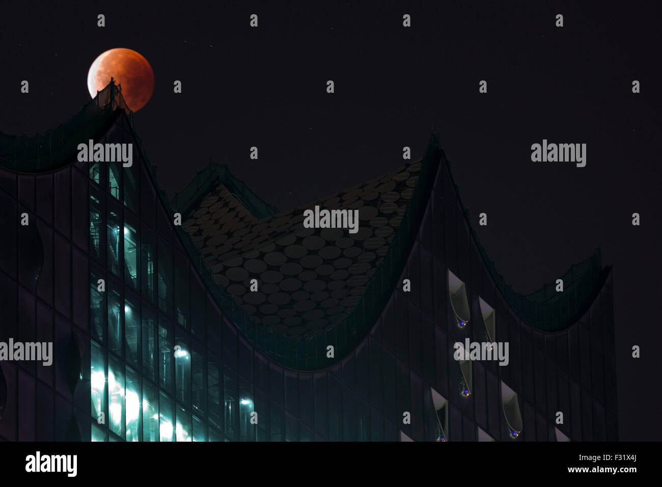 The perigee full moon, or supermoon, appears on the night sky above the ...