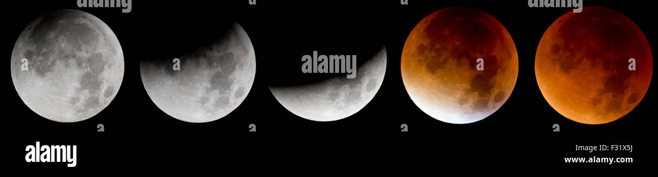 Different stages of lunar eclipse hi-res stock photography and images ...