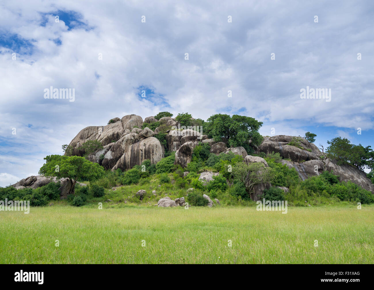 Tanzania, Mara, Serengeti National Park, kopje rock formation Stock ...