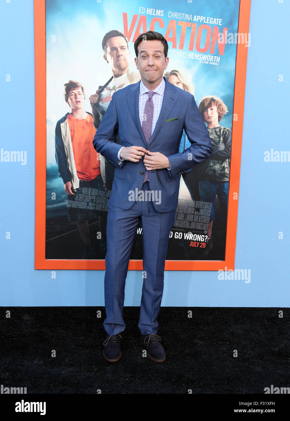 Premiere Of Warner Bros. Pictures' "Vacation" Featuring: Ed Helms Where ...