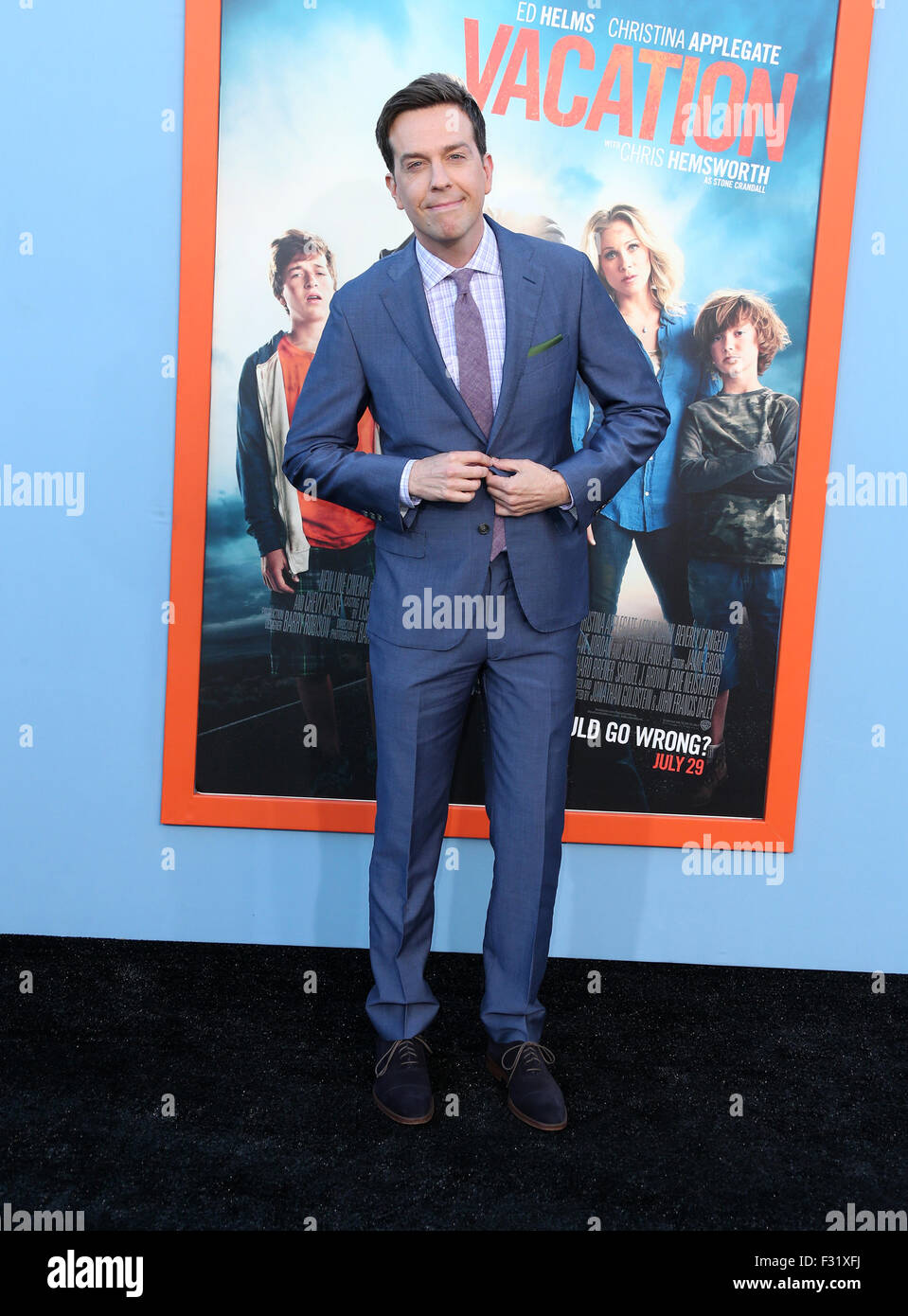 Premiere Of Warner Bros. Pictures' "Vacation" Featuring: Ed Helms Where ...
