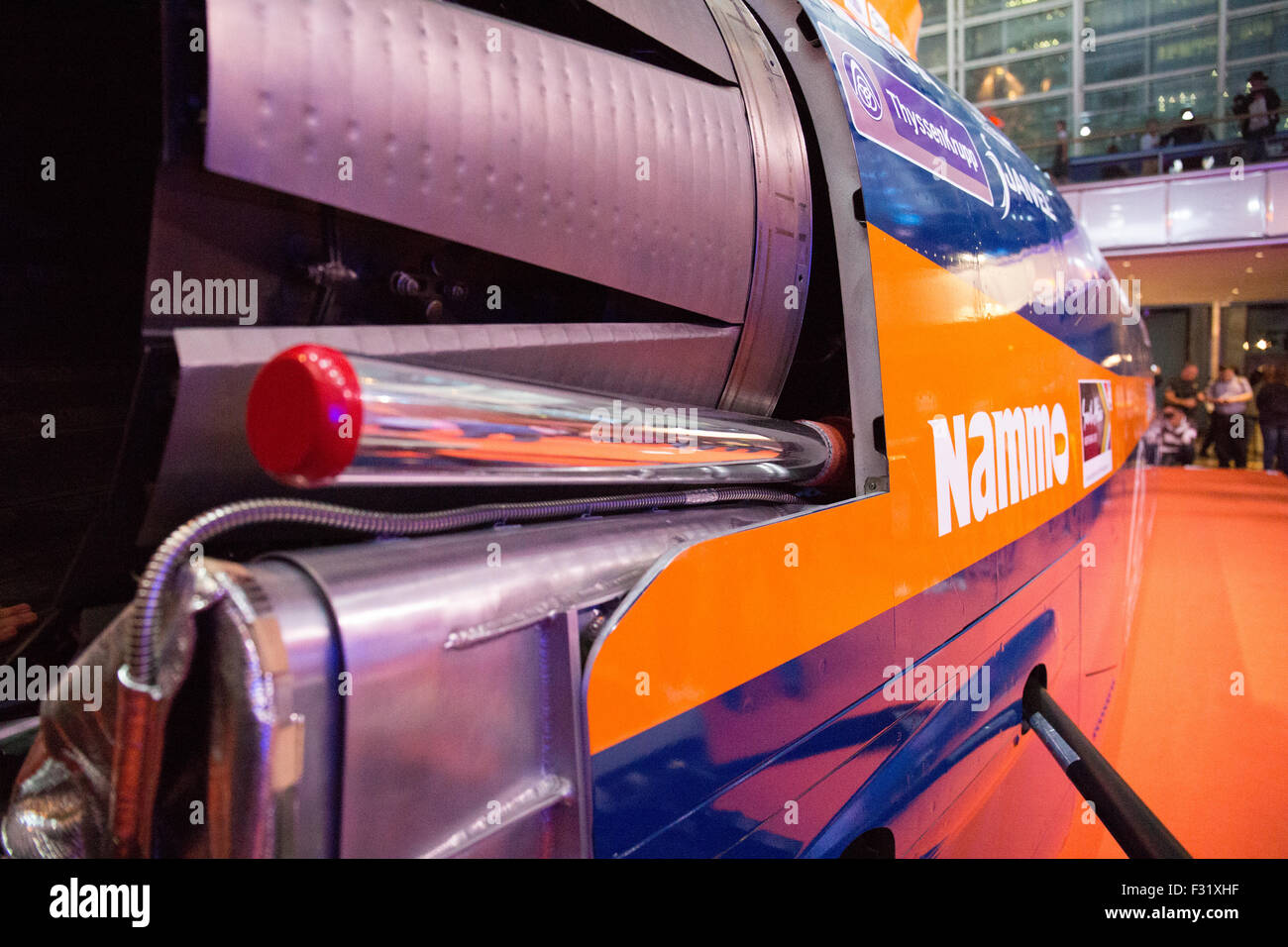 The Bloodhound SSC race car exhibited at East Winter Garden, Canary ...