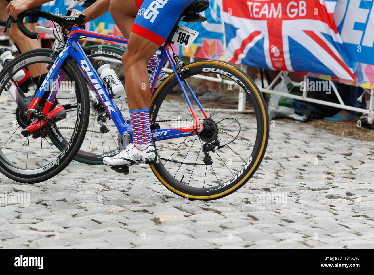 RICHMOND, VIRGINIA, 27 Sept., 2015. Serbian rider Ivan Stevic ascends ...