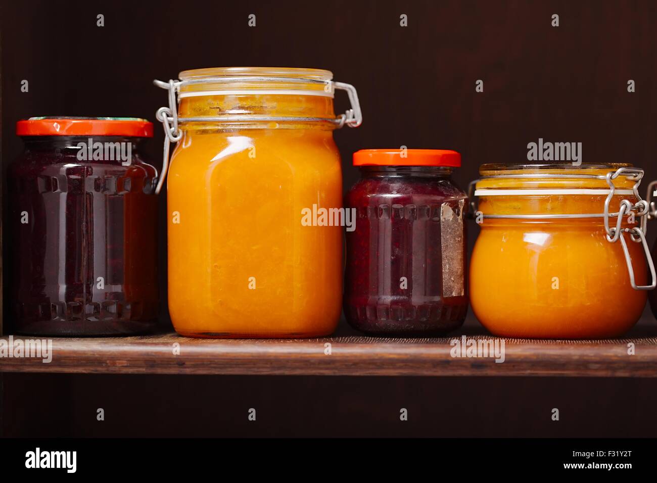 Jars of Jam Stock Photo - Alamy