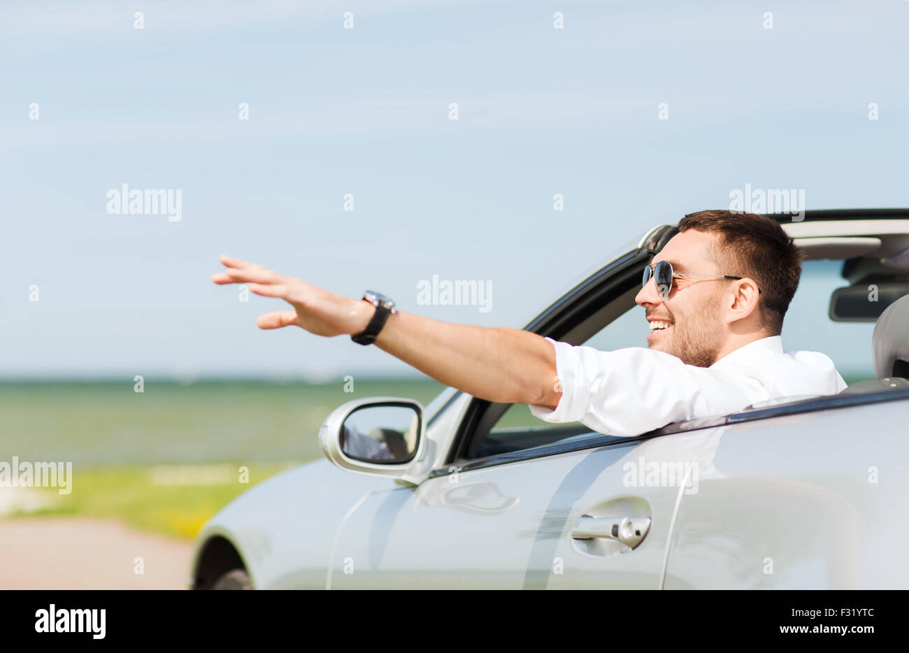 Man waving car hi-res stock photography and images - Alamy