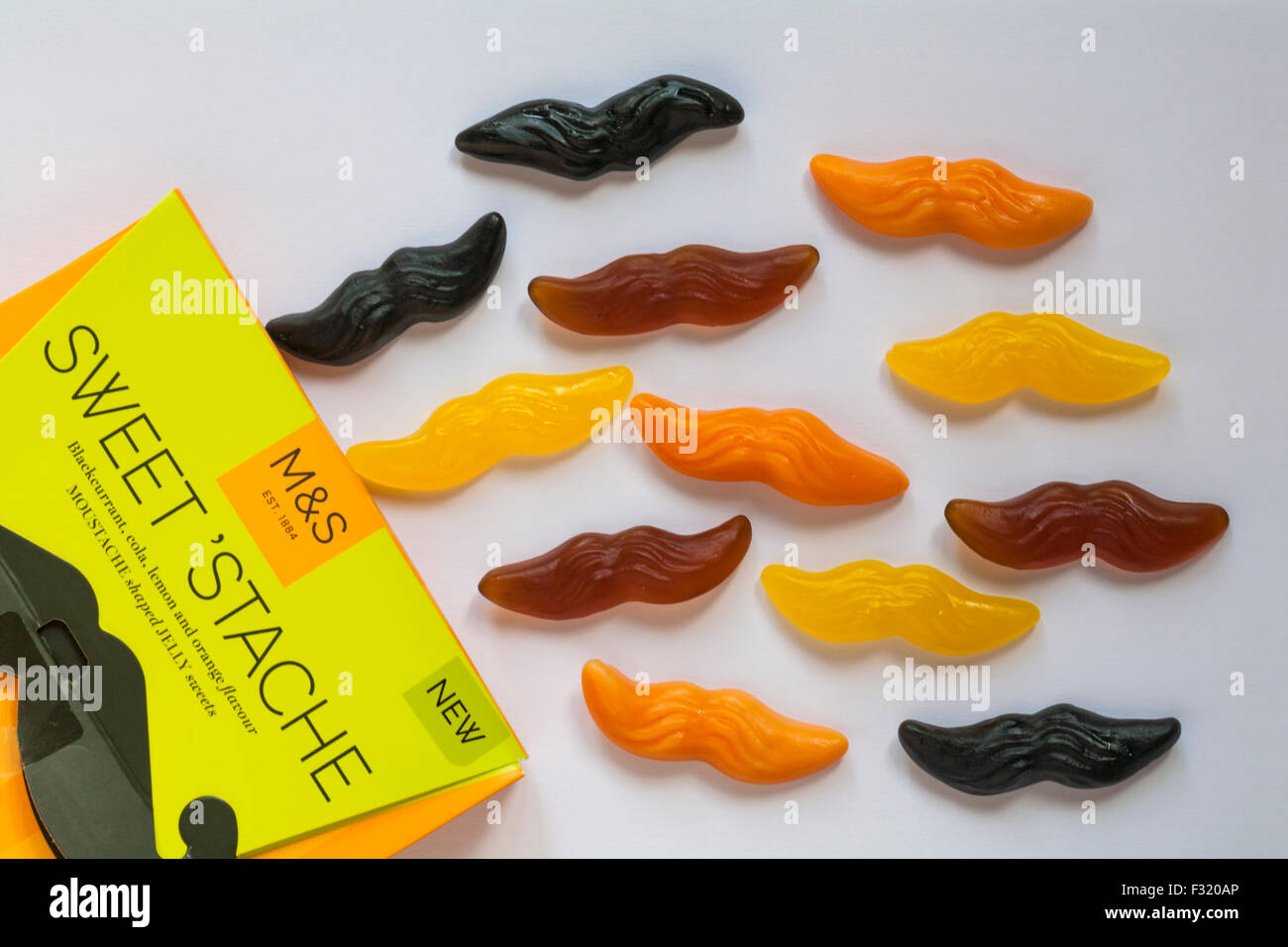 M&S Sweet 'stache blackcurrant, cola, lemon and orange flavour ...