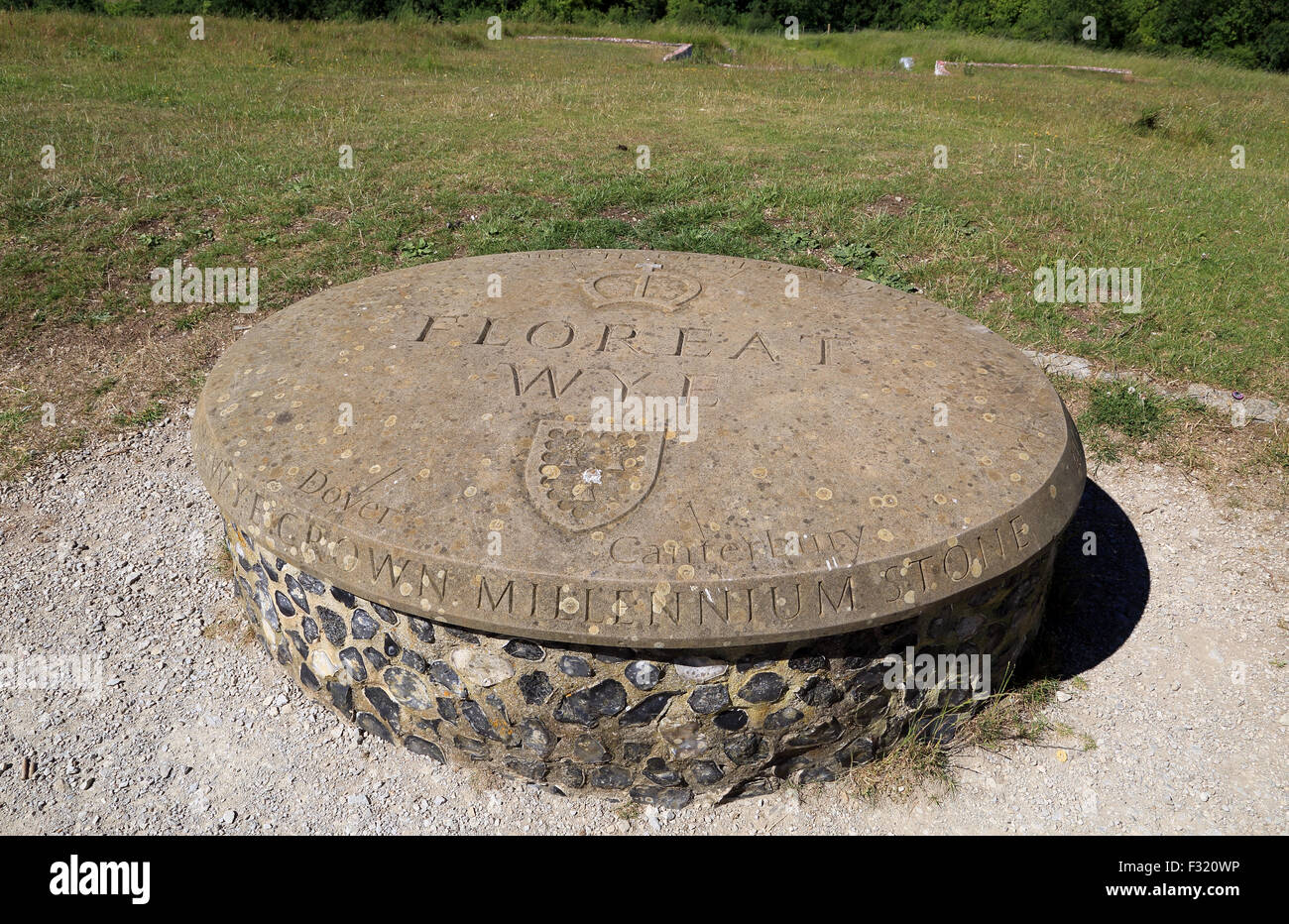 Orientation Table above Wye Crown on North Downs Way, Wye, Ashford ...