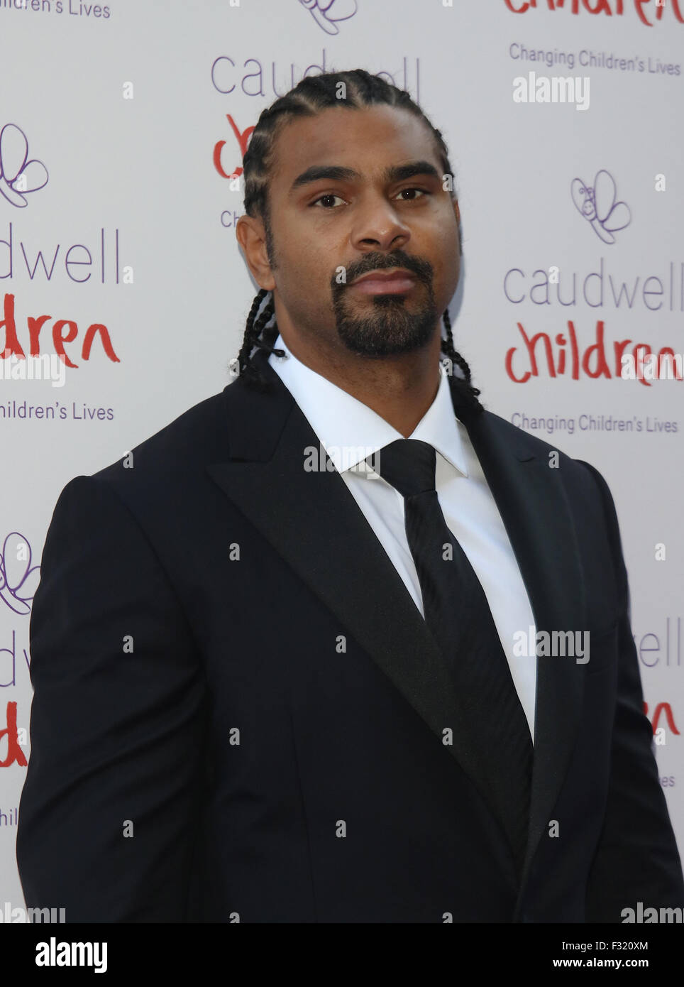 David haye attends the caudwell children butterfly ball hi-res stock ...