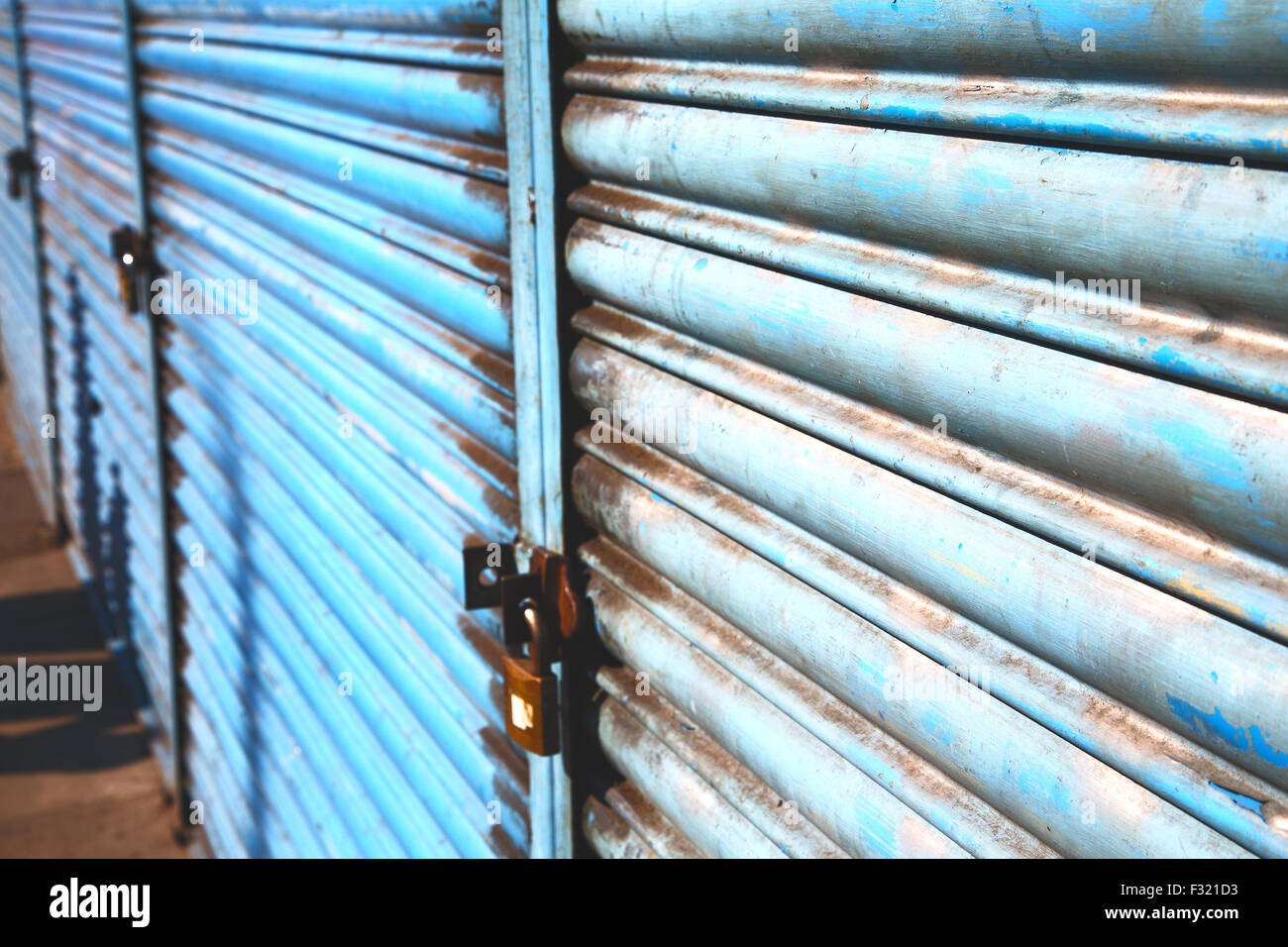 blue abstract metal in englan london railing steel and background Stock ...