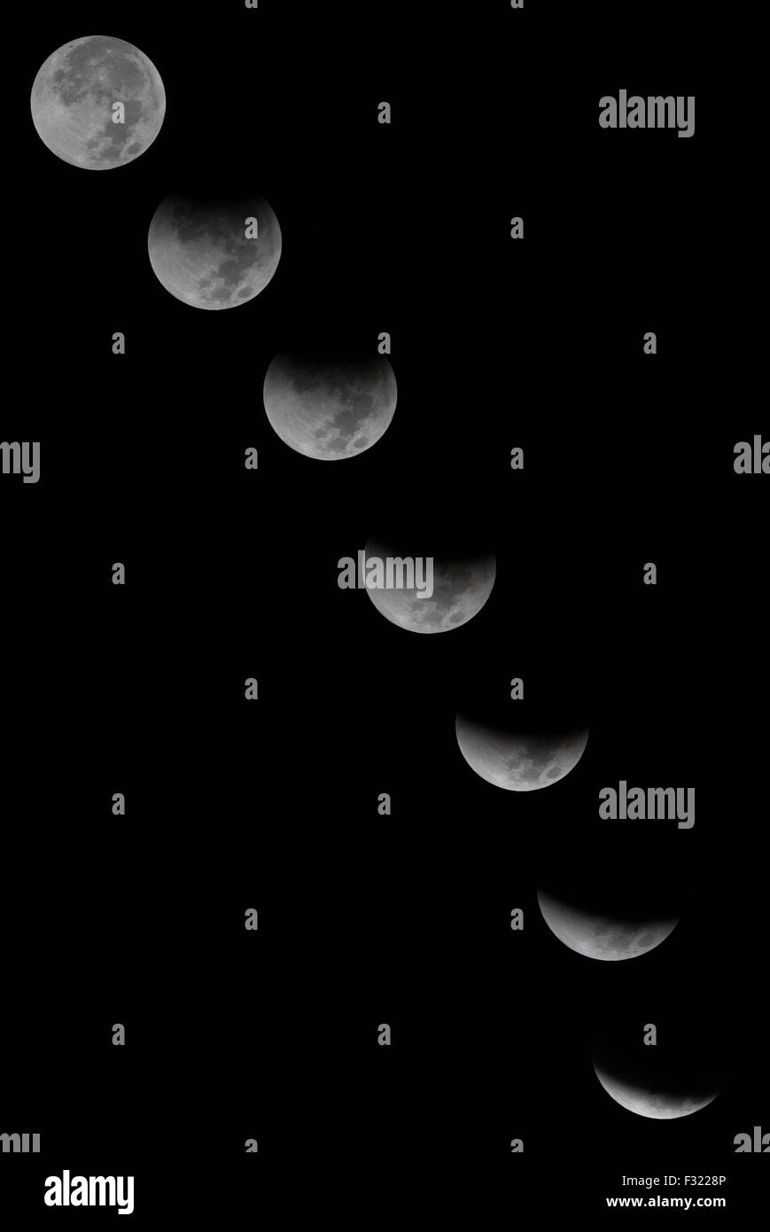 Bethlehem. 28th Sep, 2015. Combination photo shows a total lunar ...
