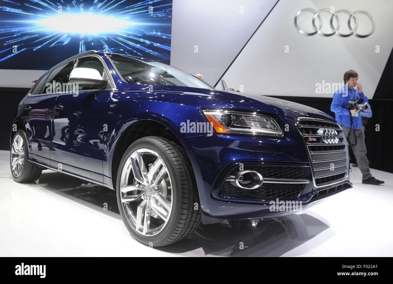 The Audi SQ 5 Sportback is unveiled on the first press day of the North ...