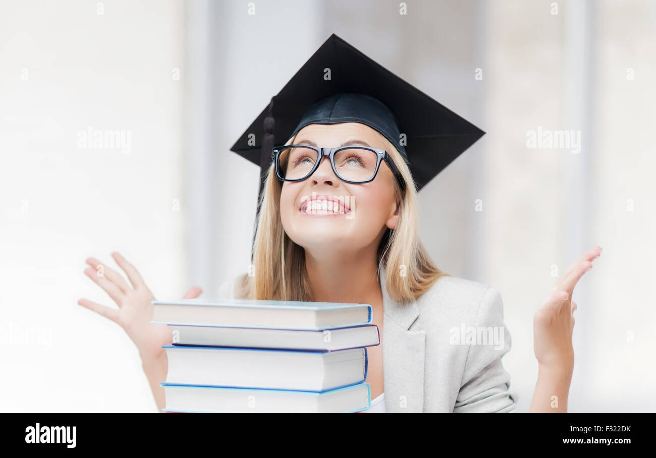 happy student in graduation cap Stock Photo - Alamy