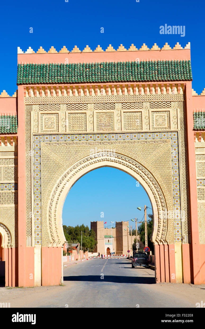 morocco arch in africa old construction the blue sky Stock Photo - Alamy