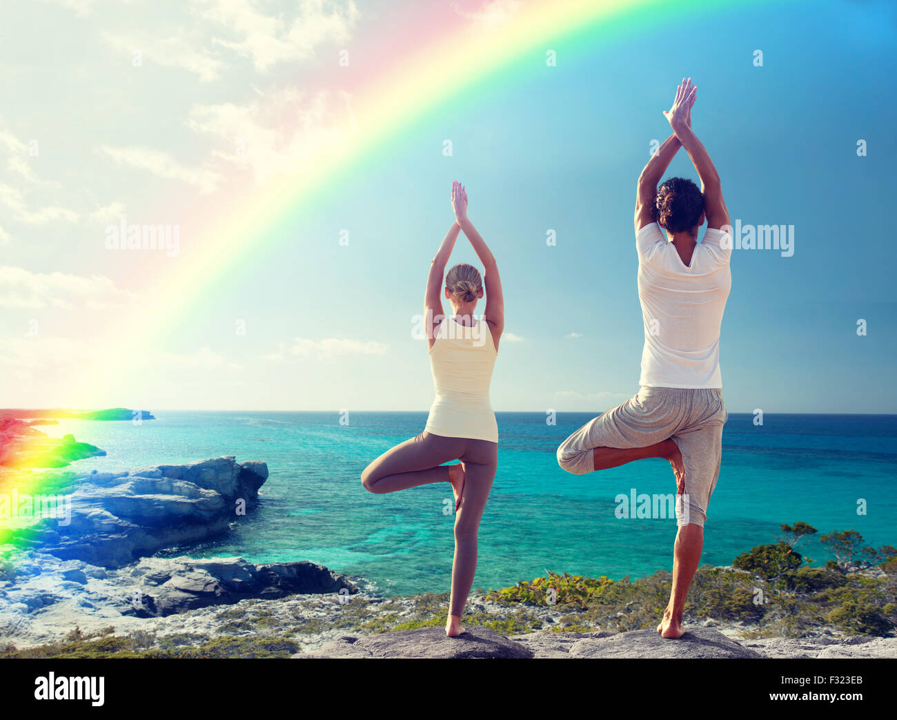 Exercises on the beach hi-res stock photography and images - Alamy