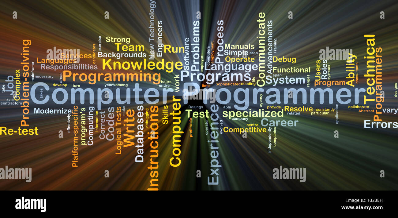 Background concept wordcloud illustration of computer programmer ...