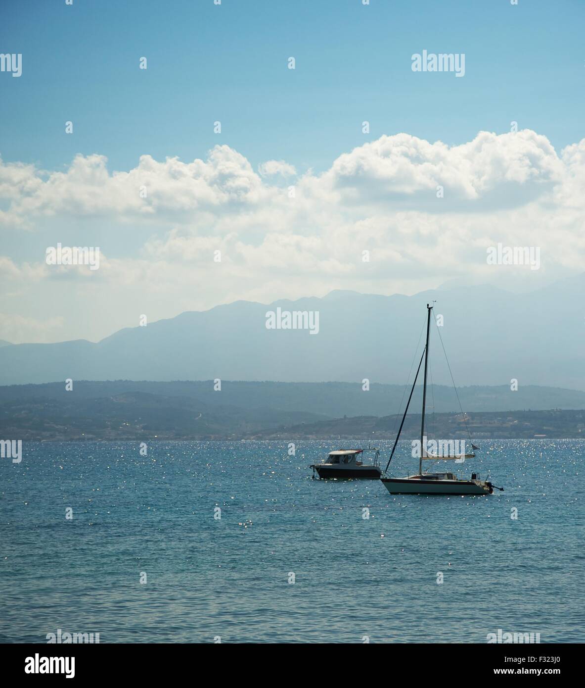 Beautiful boats in the sea Stock Photo - Alamy