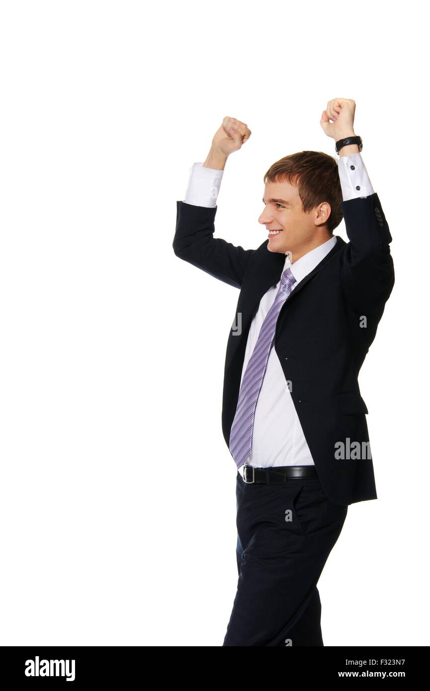 Young happy businessman Stock Photo - Alamy