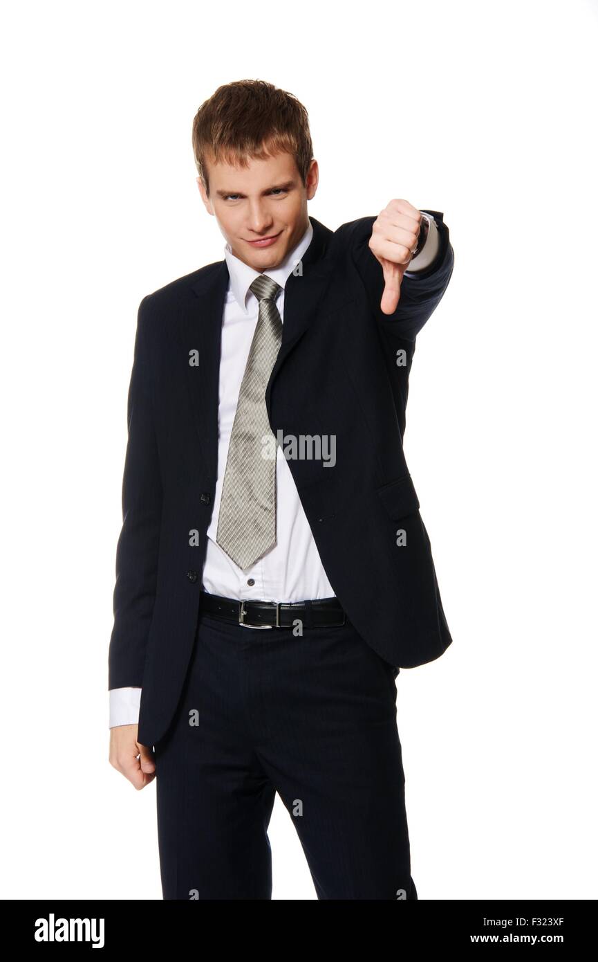 Male suit showing thumb Cut Out Stock Images & Pictures - Alamy