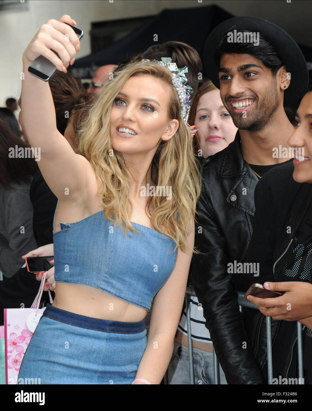 Little Mix seen at BBC Radio One Studios in London. Featuring: Perrie ...