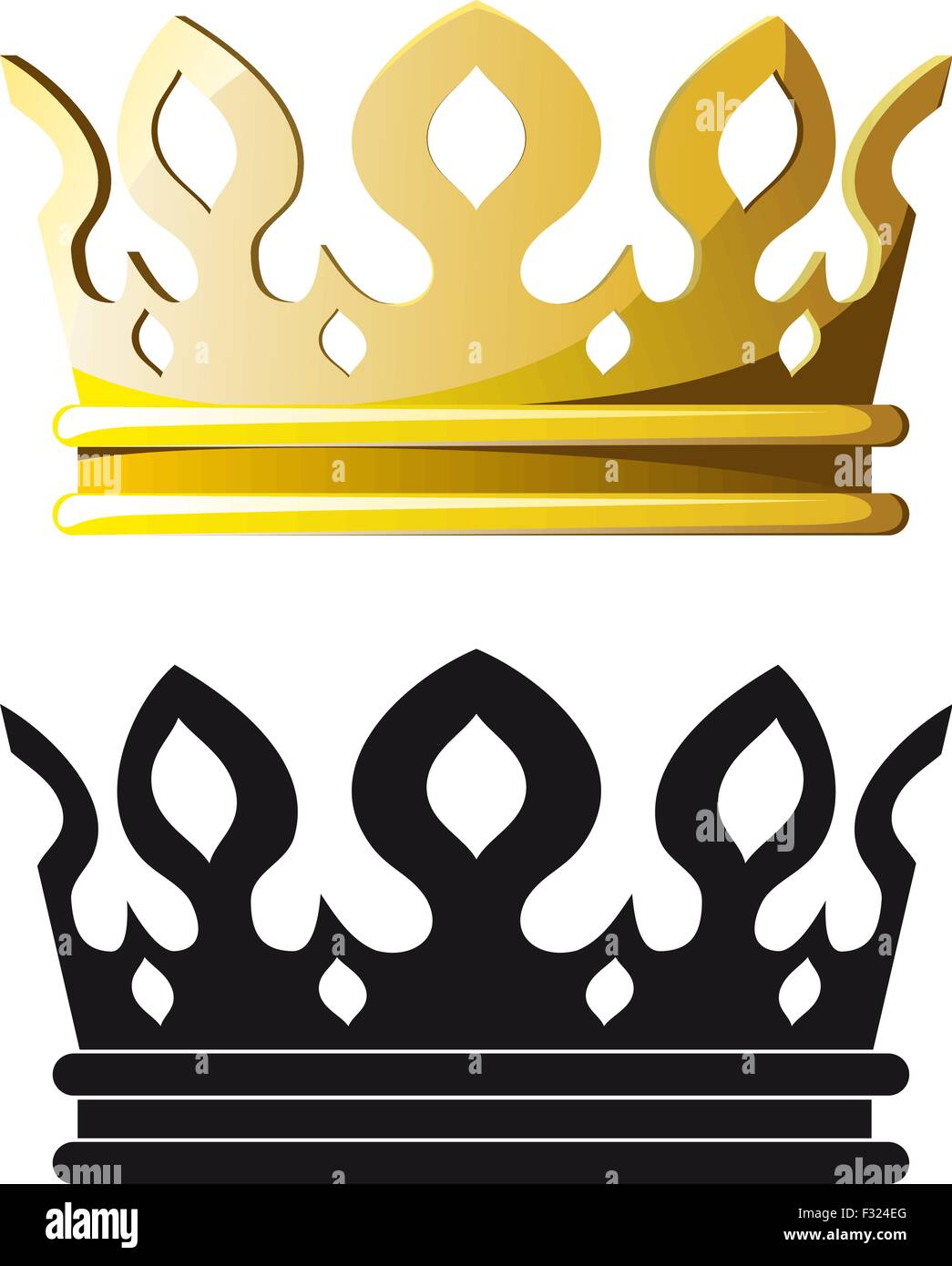 Gold crown Stock Vector Images - Alamy