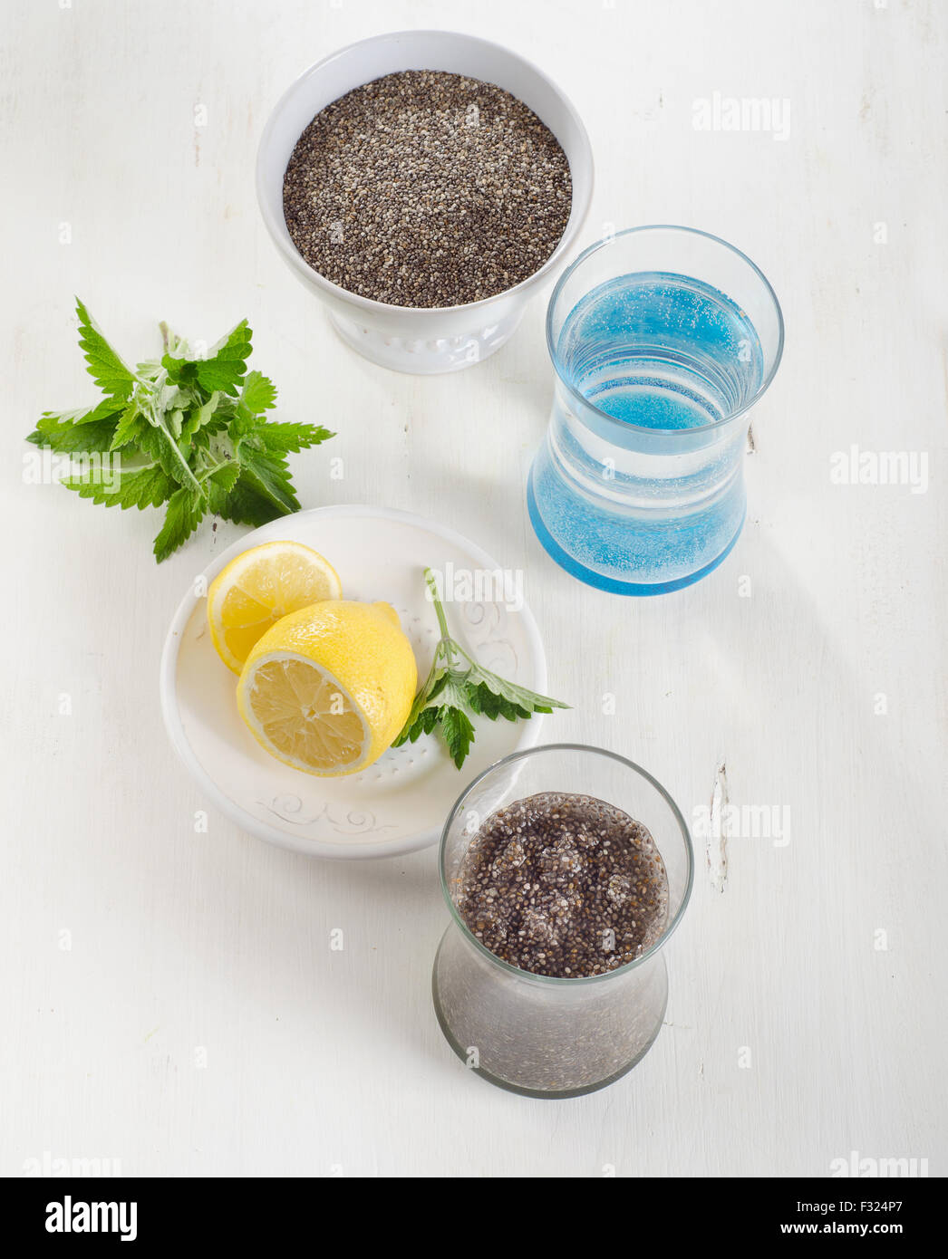 Chia seed in glass water hi-res stock photography and images - Alamy
