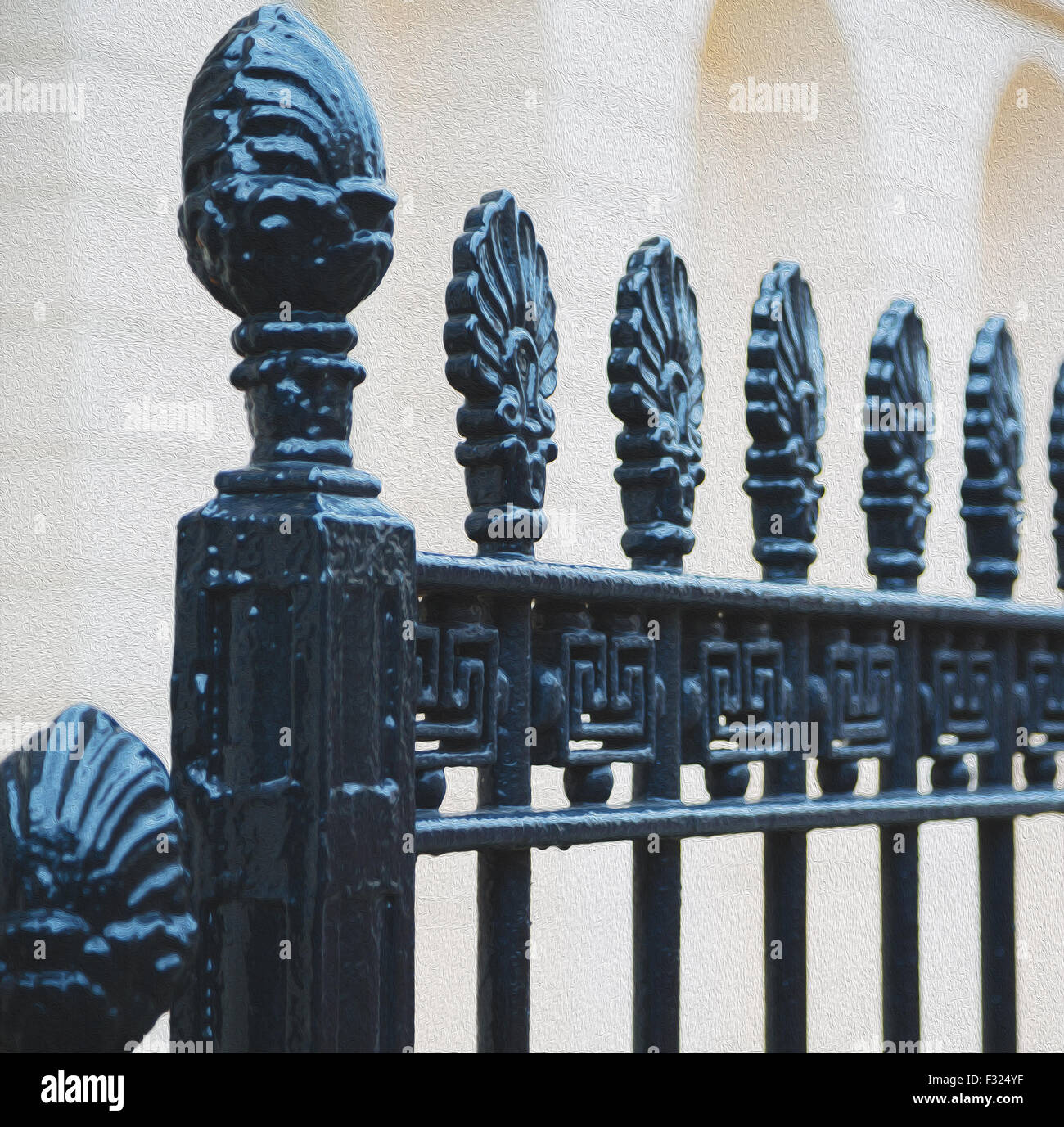 abstract metal in englan london railing steel and background Stock ...