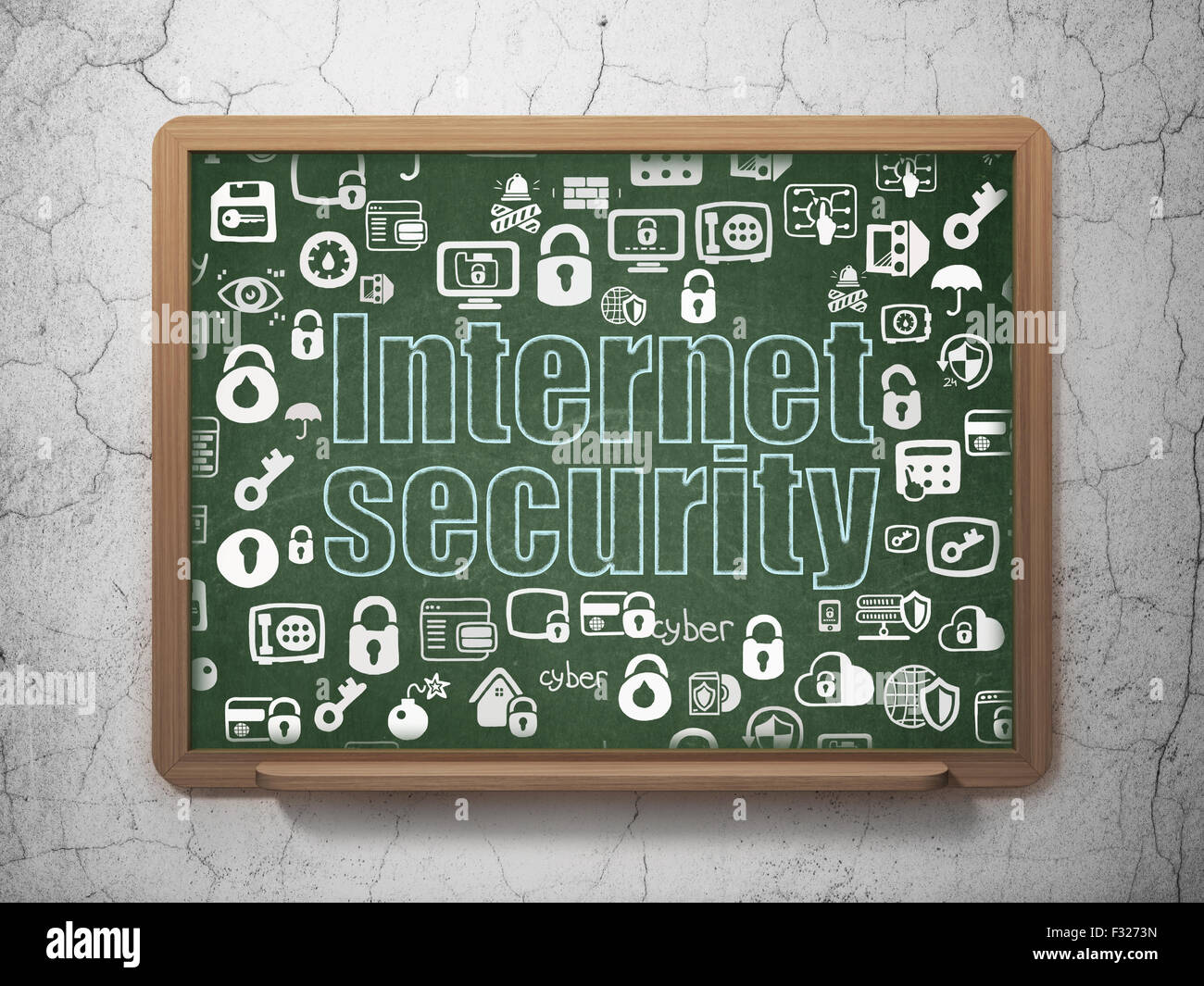 Privacy concept: Internet Security on School Board background Stock ...