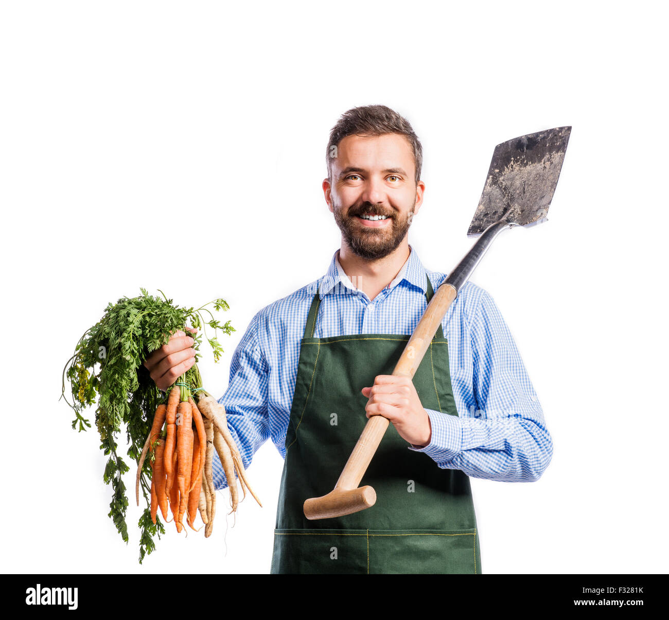Young handsome gardener Stock Photo - Alamy