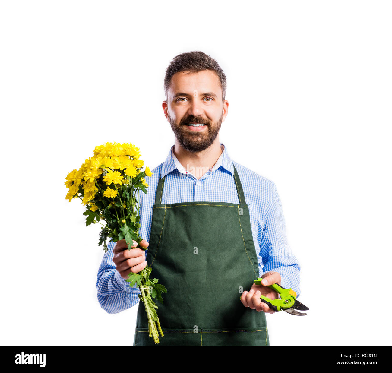 Young handsome gardener Stock Photo - Alamy