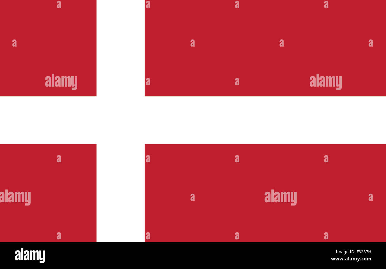 Flag of Denmark, national country symbol illustration. Vector ...