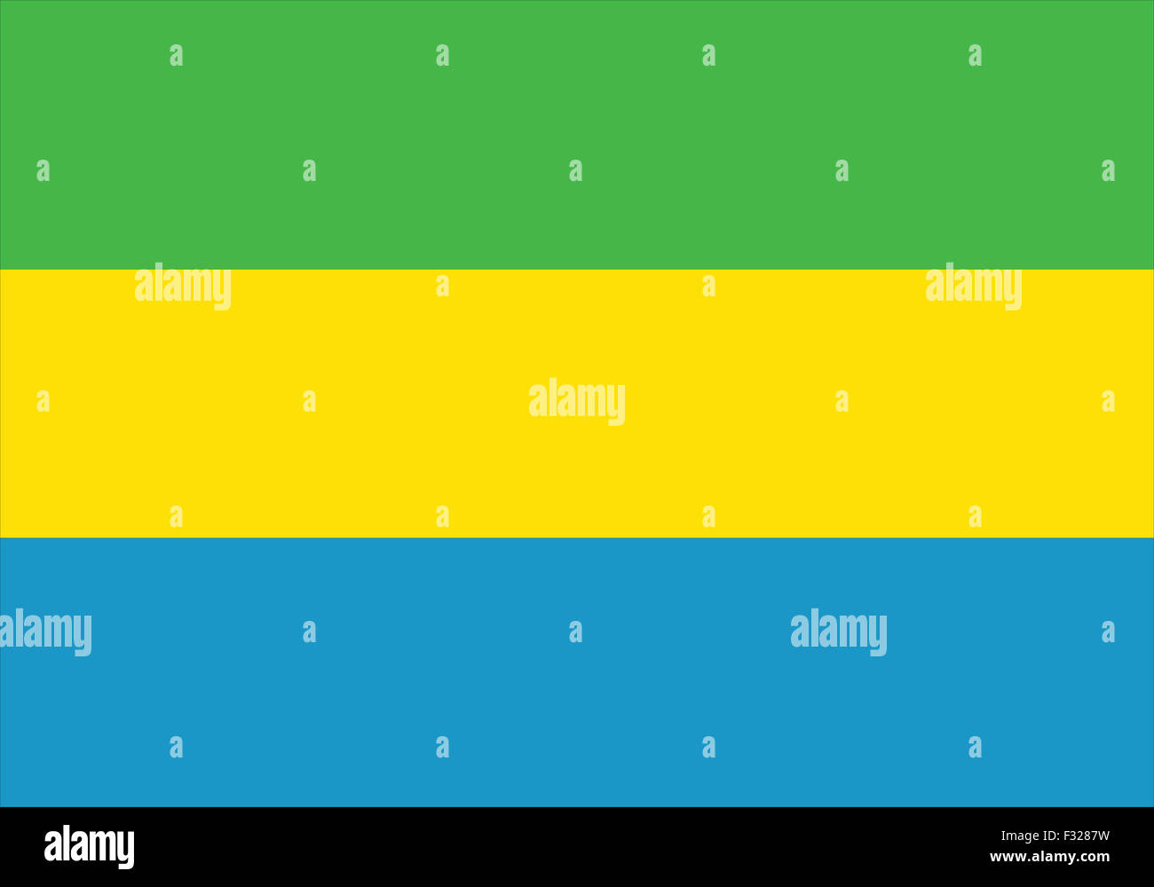 Flag of Gabon- national country symbol. Vector illustration of Gabon ...