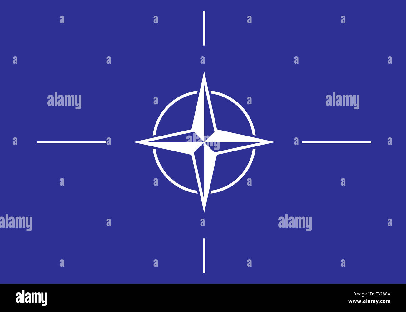 Vector flag of the NATO / North Atlantic Military Alliance flag Stock ...
