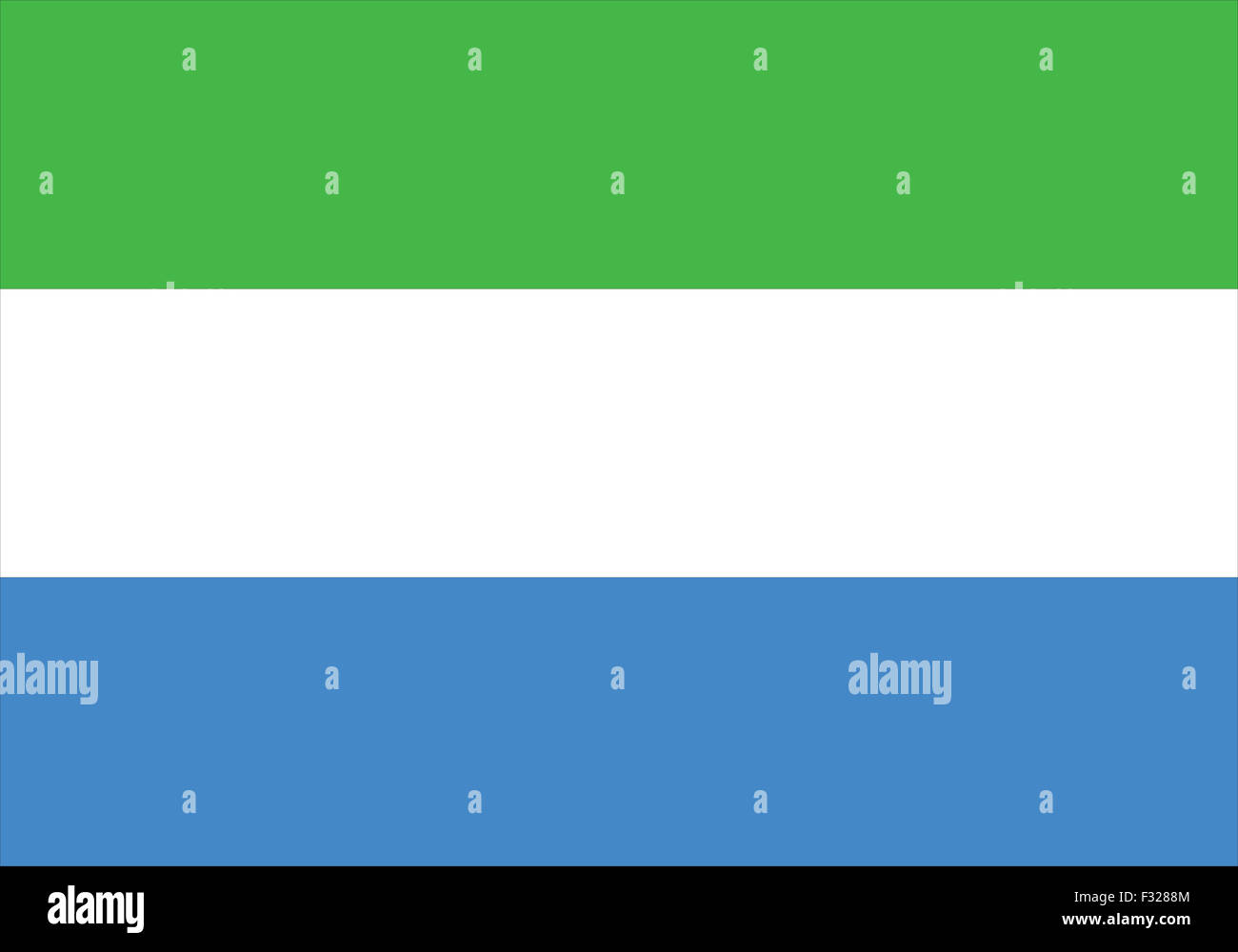 Sierra Leone flag isolated vector in official colors Stock Photo - Alamy