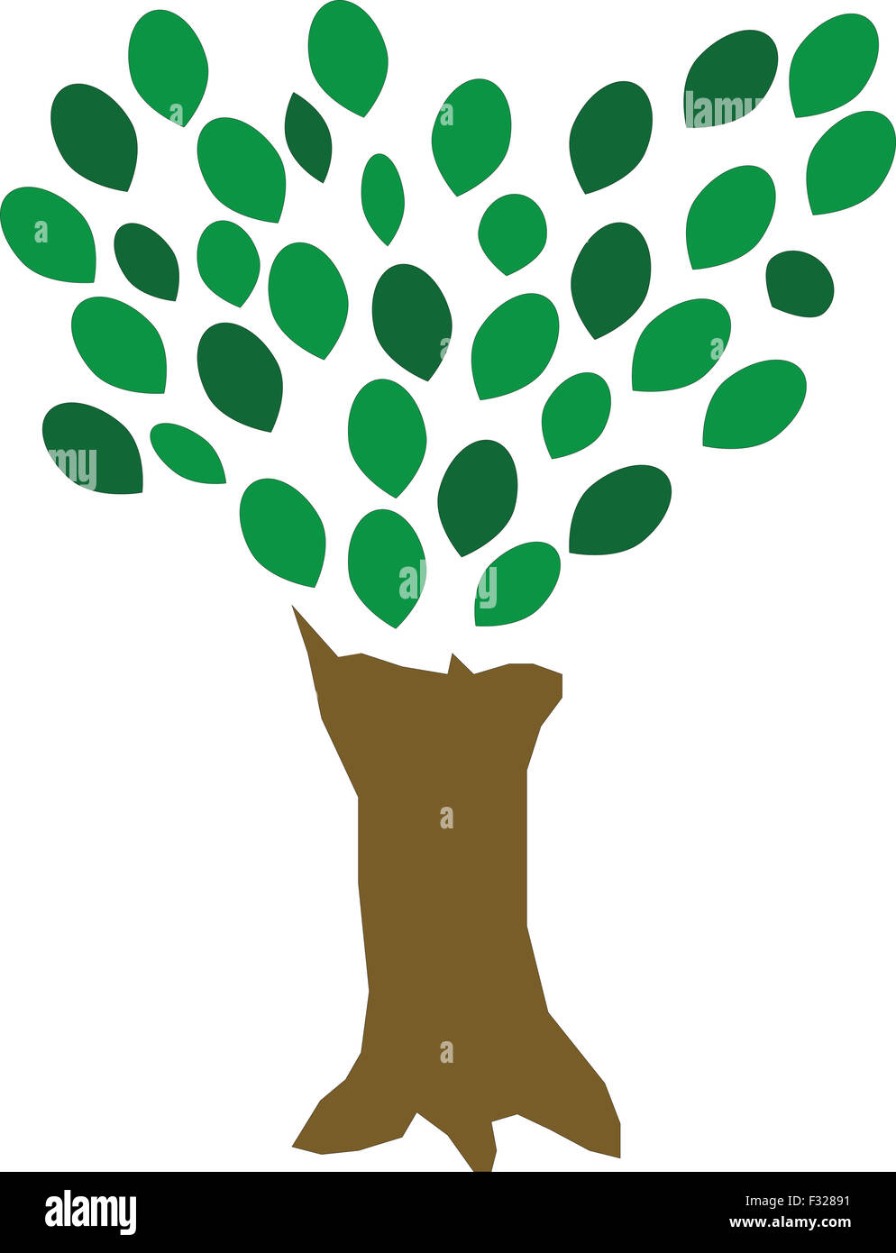 Illustration of tree vector design isolated on white background Stock ...