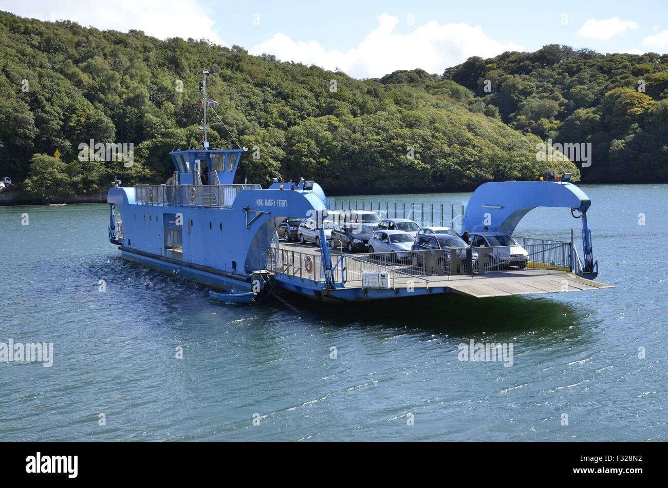 The King Harry car and passenger ferry on the river Fal between ...
