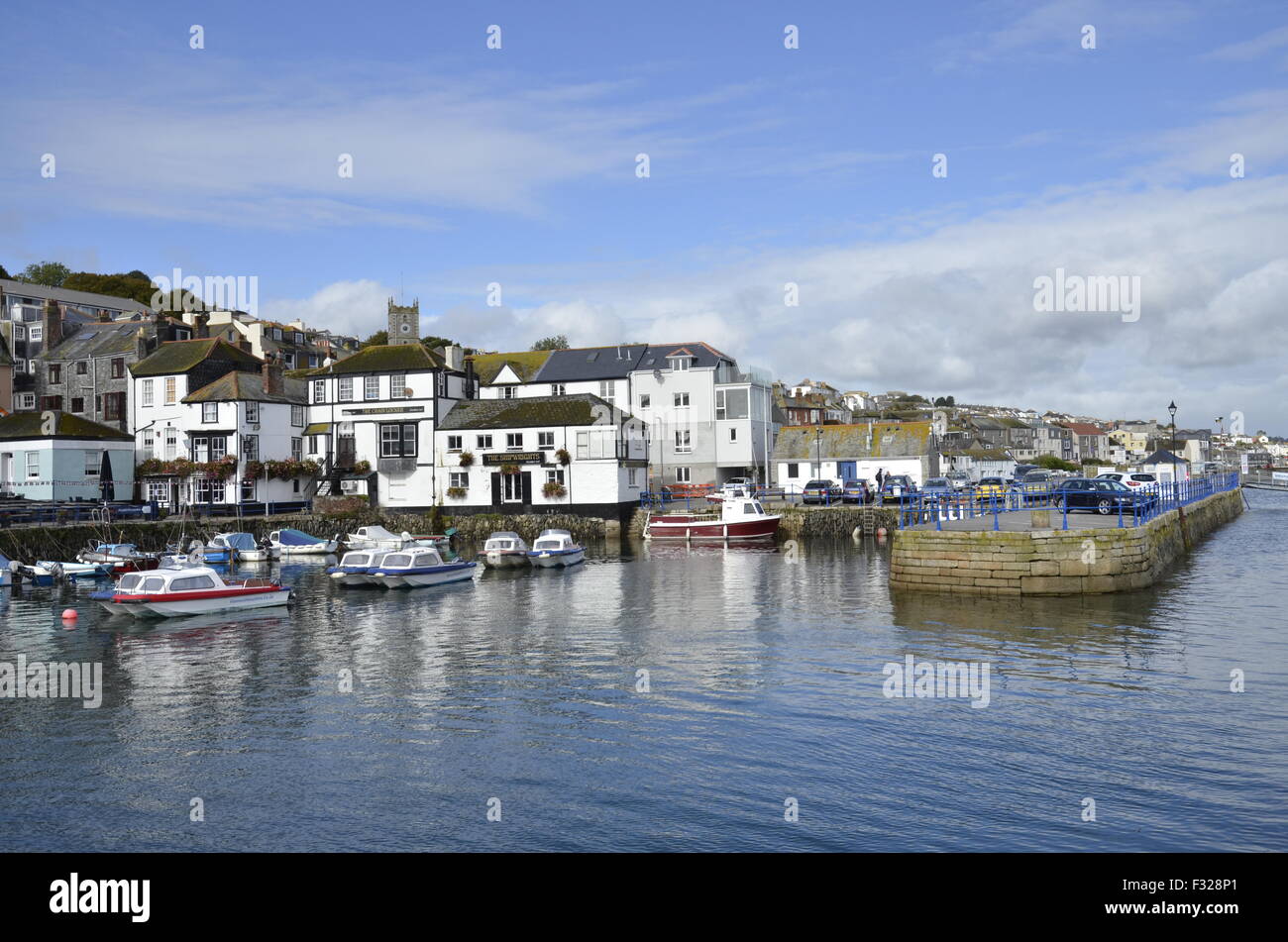 The harbour and river at Falmouth in Cornwall Stock Photo - Alamy