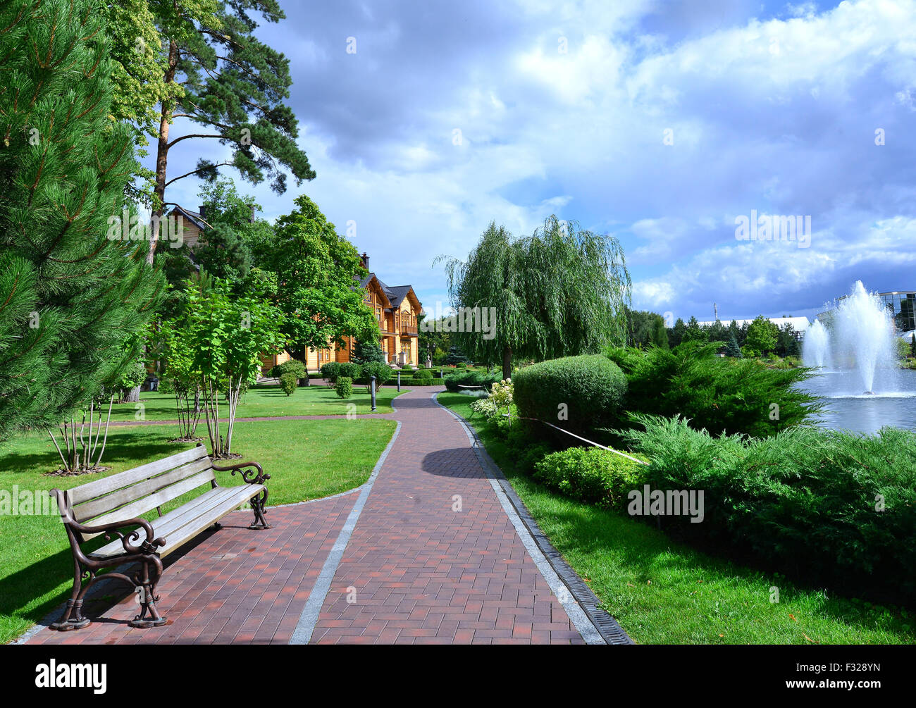 summer park, warm weather in city park Stock Photo - Alamy