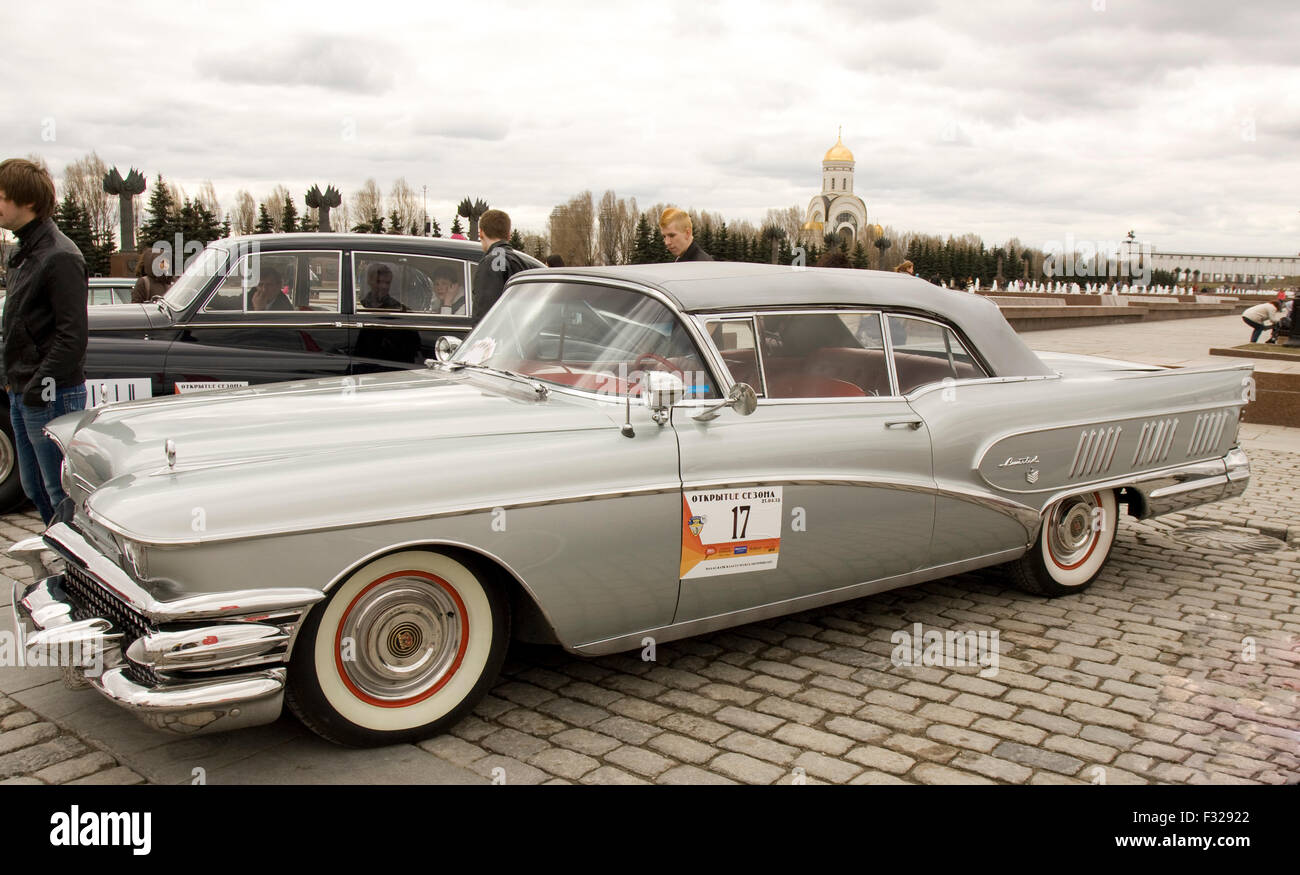 MOSCOW – APRIL 21: retro car cadillac on rally of classical cars on ...