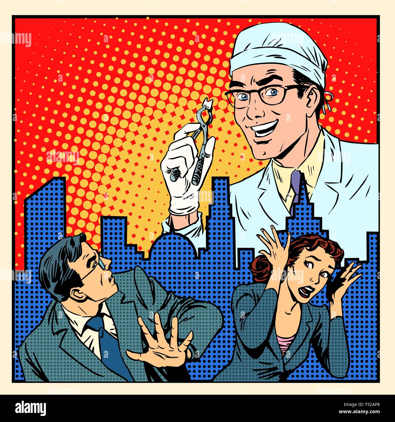 Dentist of horror Stock Vector Images - Alamy