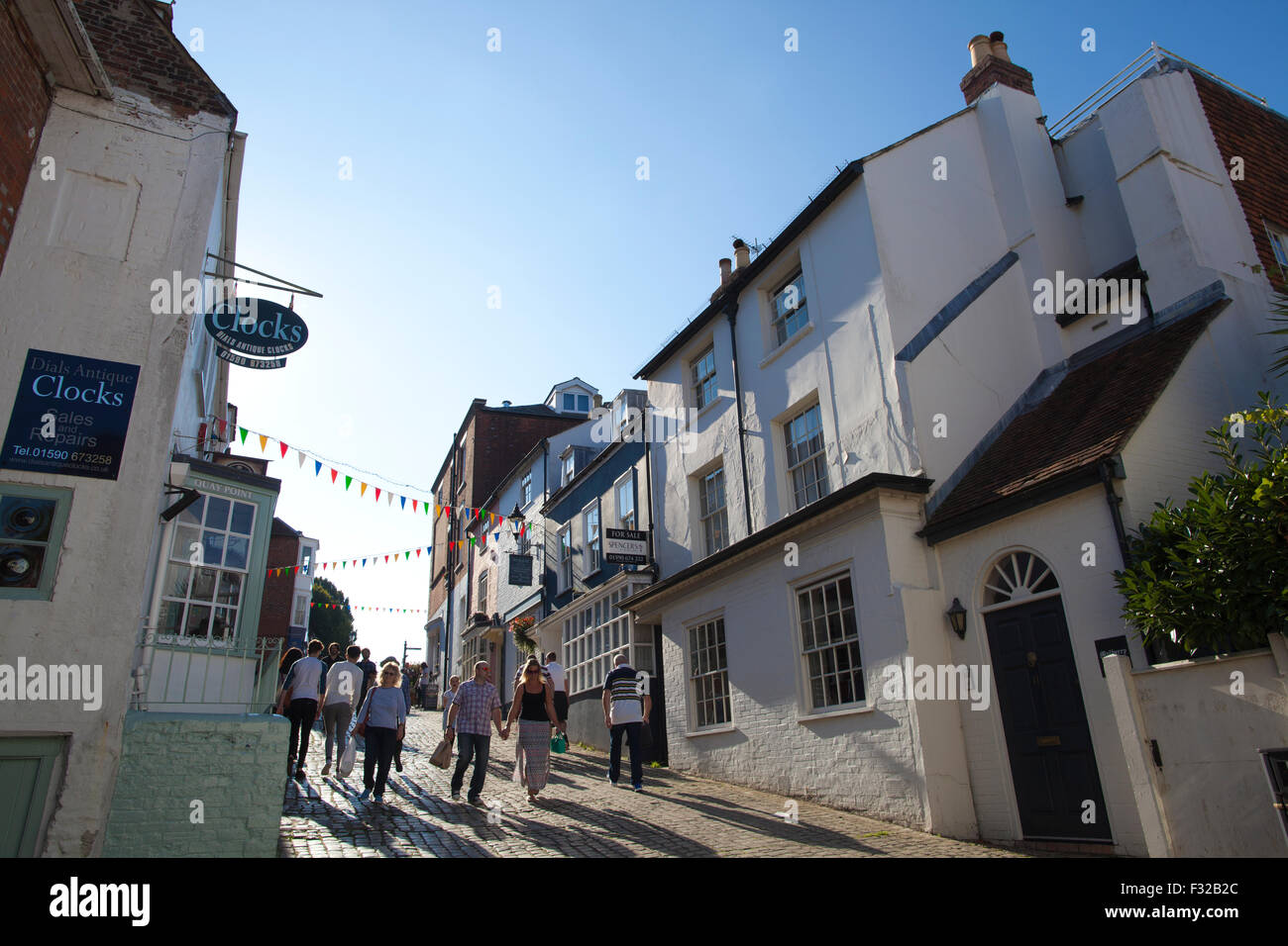 Quay Hill, Lymington, market town, Hampshire, England, United Kingdom ...
