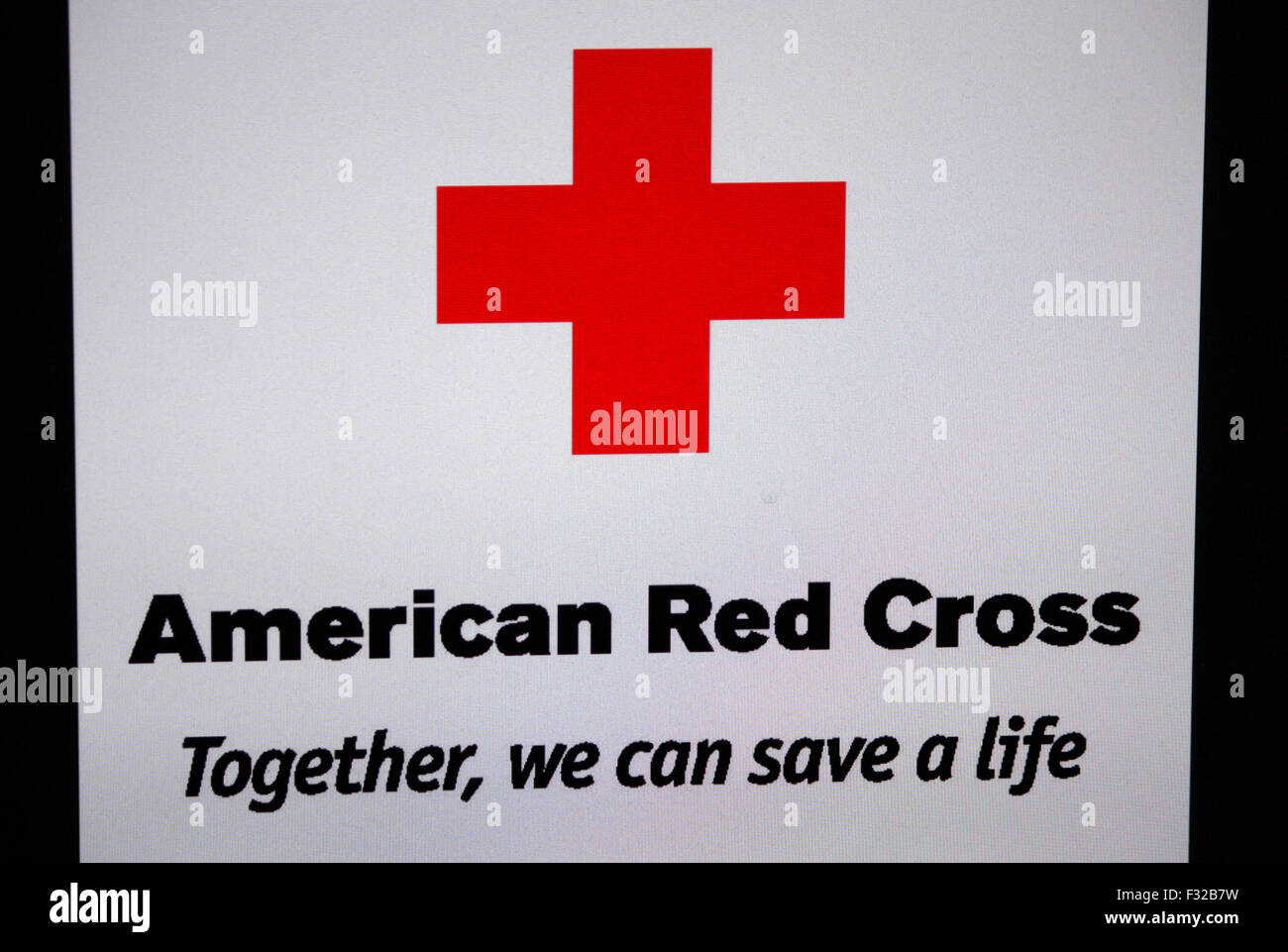 the logo of the "American red Cross Stock Photo - Alamy