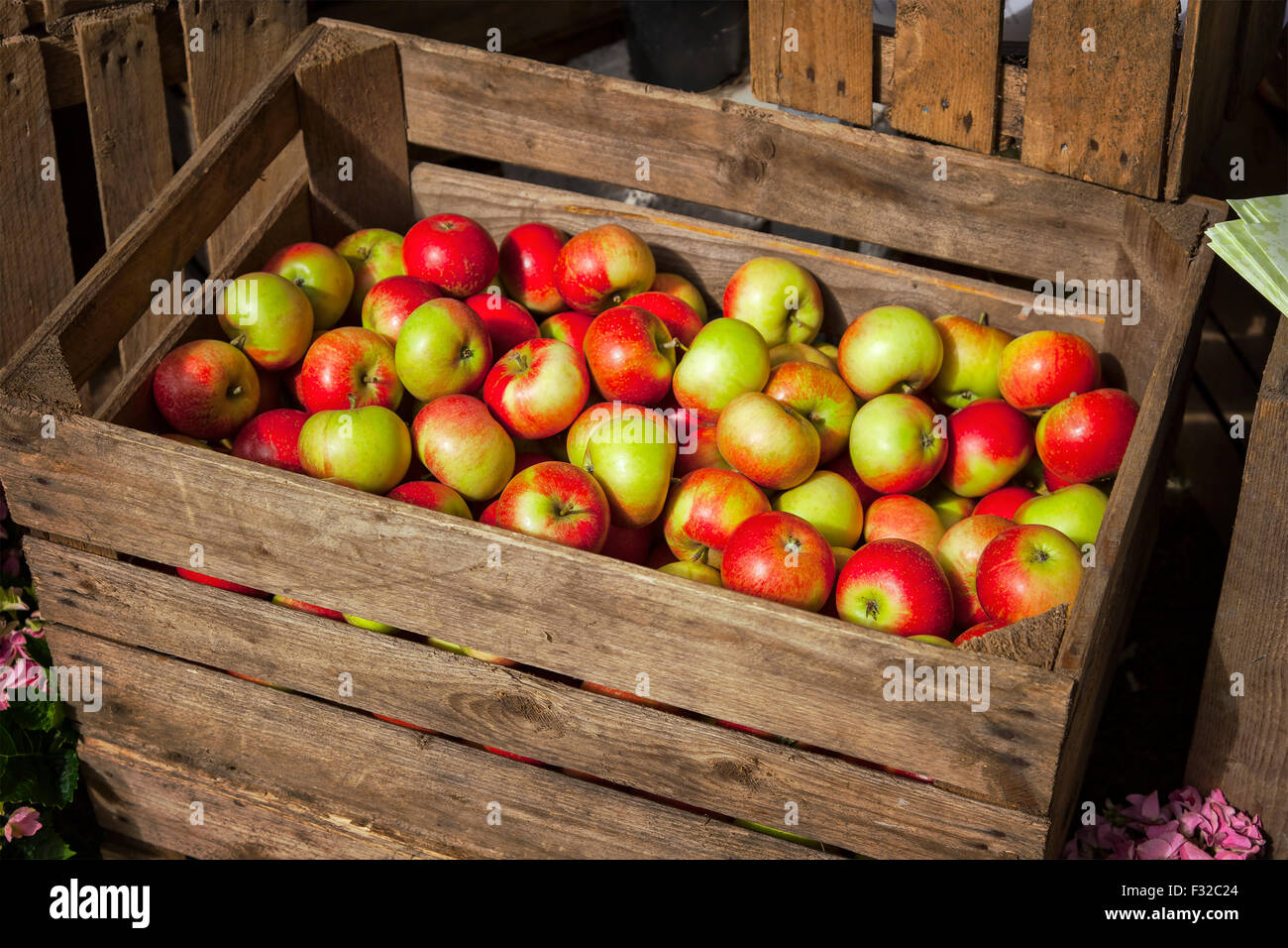 Apple packaging box fruit hi-res stock photography and images - Alamy