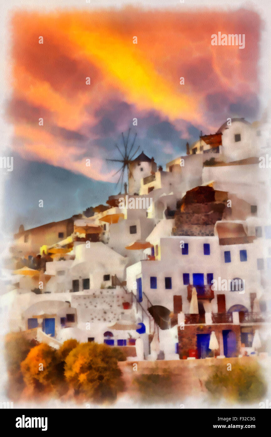 Beautiful scenery santorini city hi-res stock photography and images ...