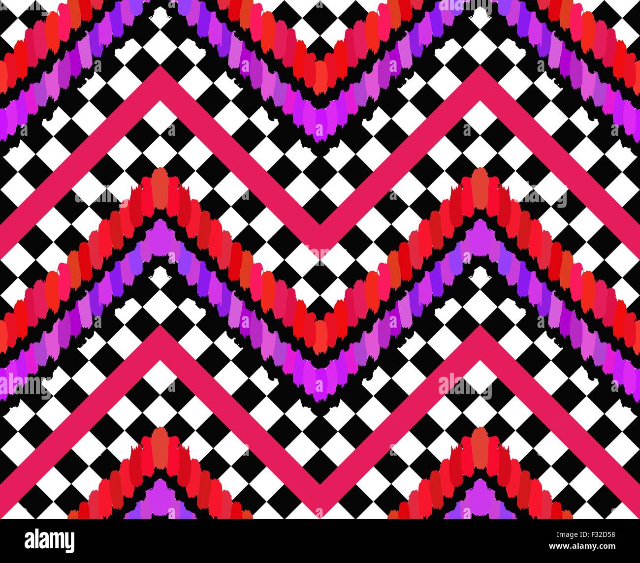 Vector Brush Strokes and Checkers Pattern Stock Vector Image & Art - Alamy