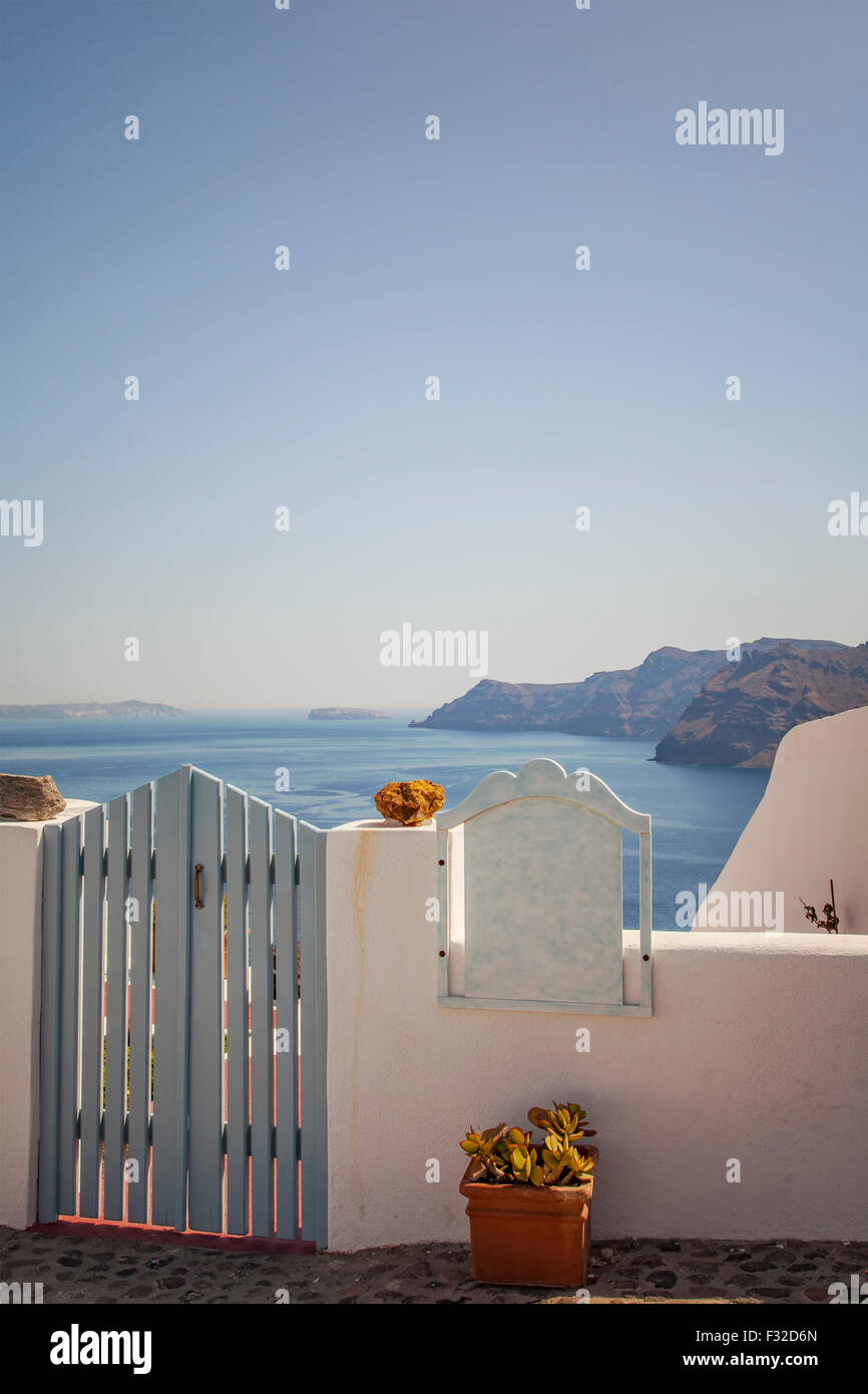 Santorini gate hi-res stock photography and images - Alamy